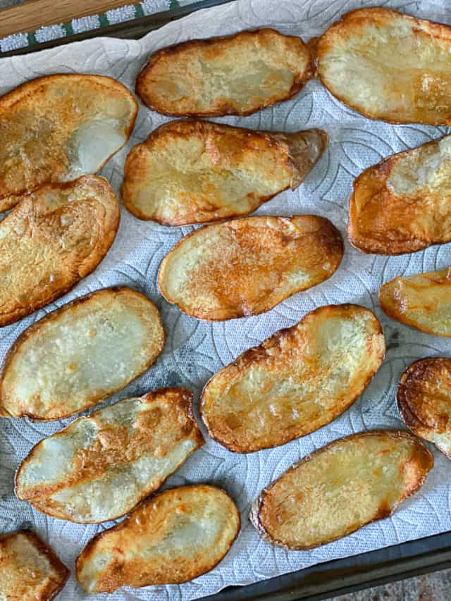 Pan Fried Potato Chips - Small Batch from Scratch (+ VIDEO) - Sip Bite Go