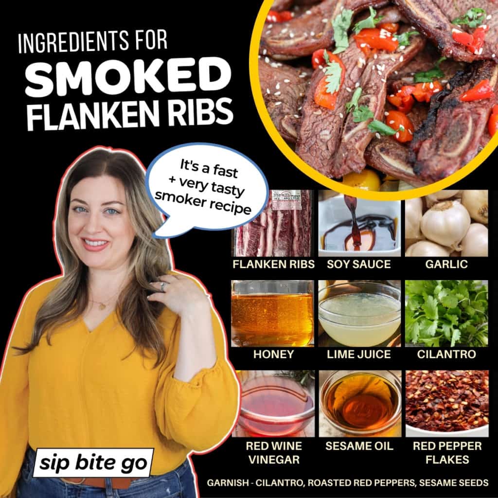 Smoked Flanken Ribs Traeger Korean Kalbi Beef Sip Bite Go