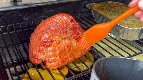 Juicy Traeger Smoked Ham Recipe (Boneless, Butter Basted) - Sip Bite Go