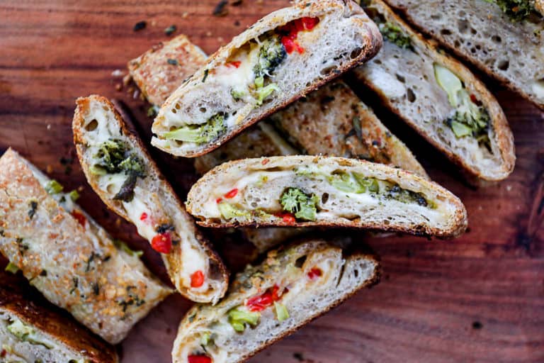 Best Veggie Stromboli Recipe With Broccoli And Cheese - Sip Bite Go