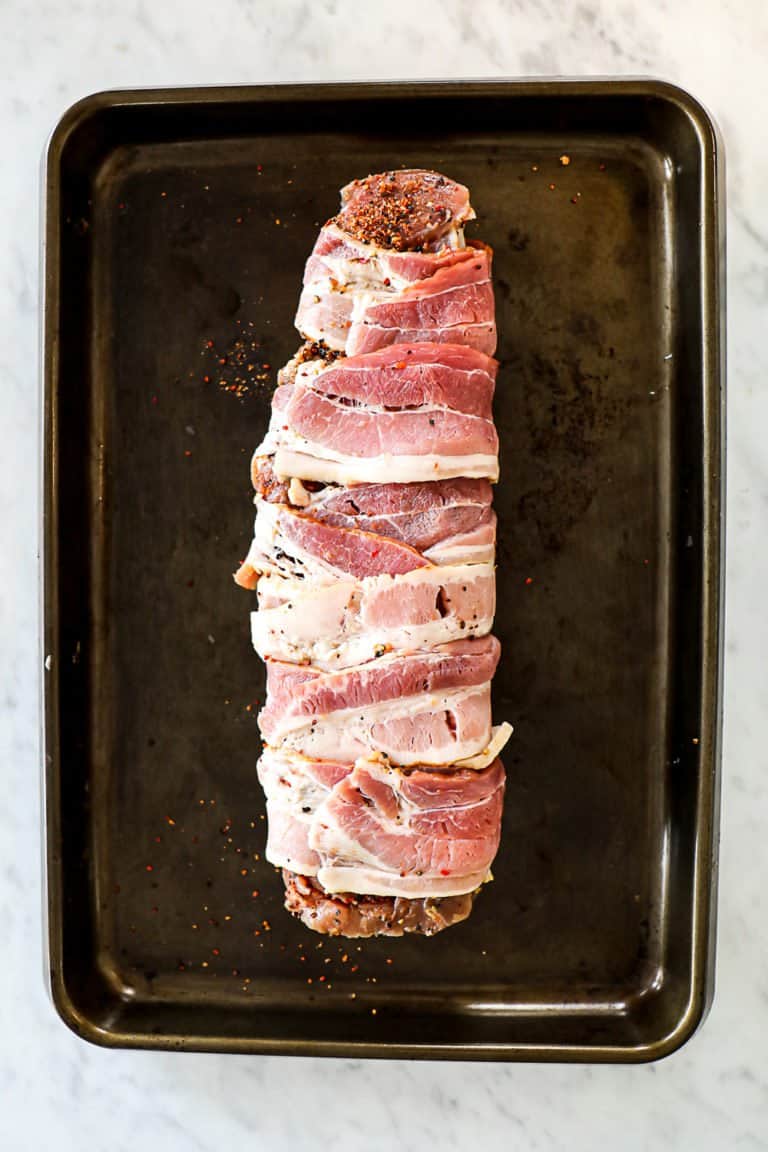 Smoked Bacon Wrapped Pork Tenderloin On Traeger Grills - Sip Bite Go