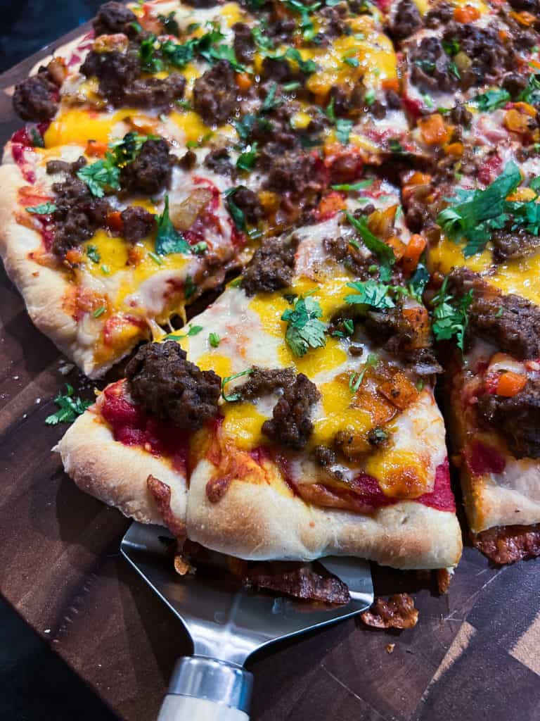 Ground Beef Pizza Recipe (Taco Bell Copycat) - Sip Bite Go