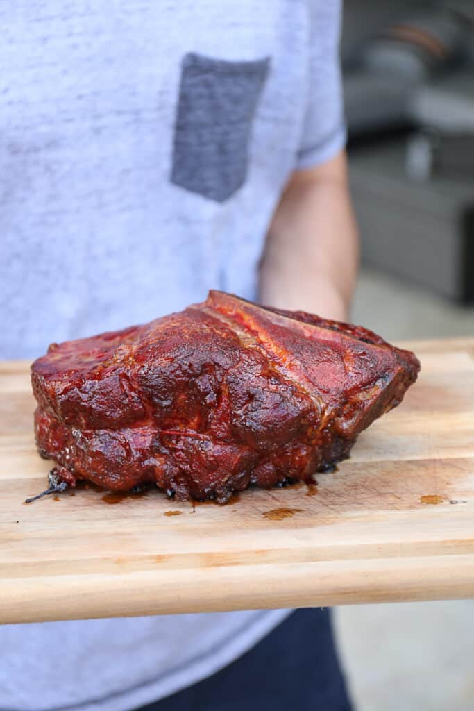 Traeger Smoked Bone In Pork Shoulder (Kulua Pineapple) - Sip Bite Go