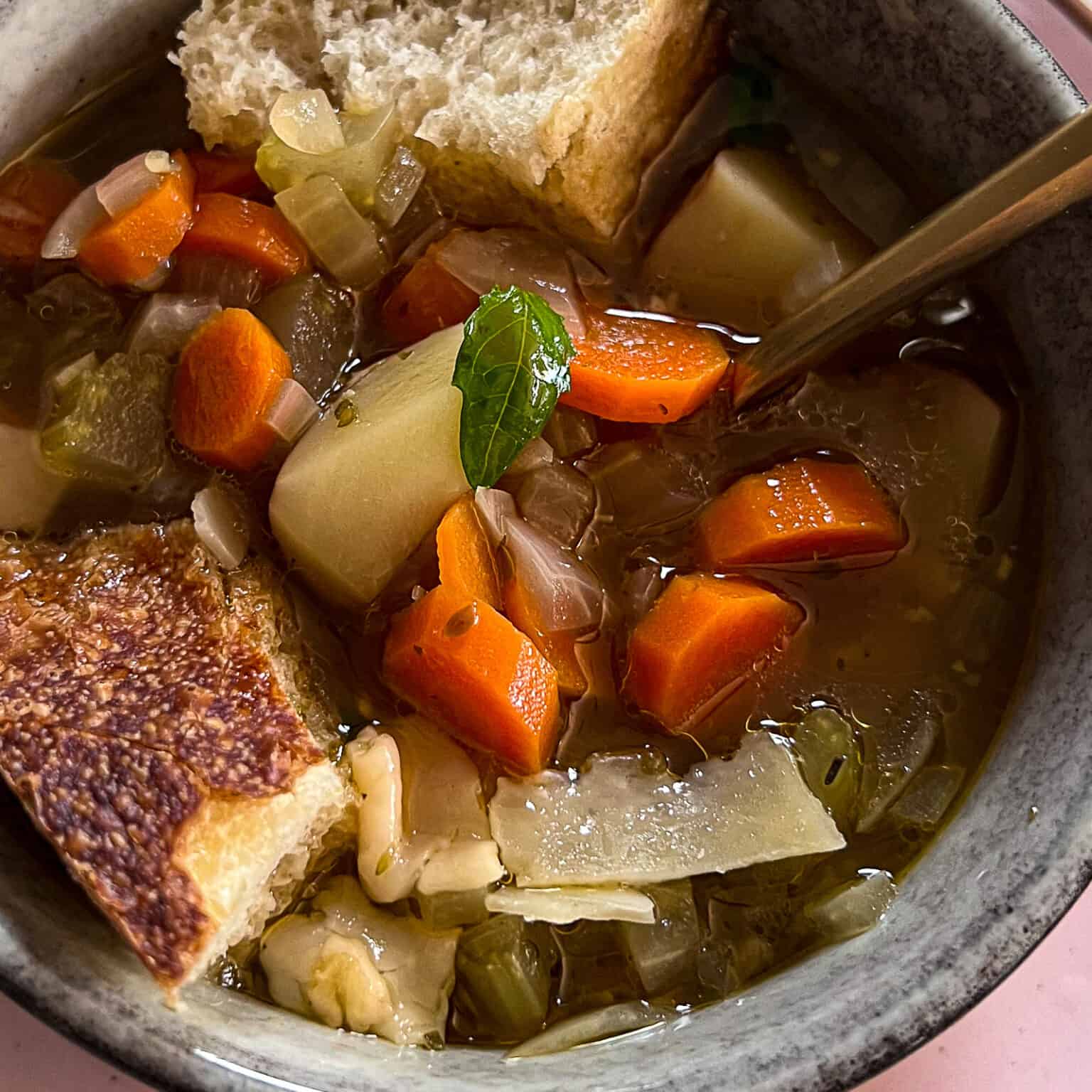 Healthy Vegetable Soup With Potatoes - Sip Bite Go