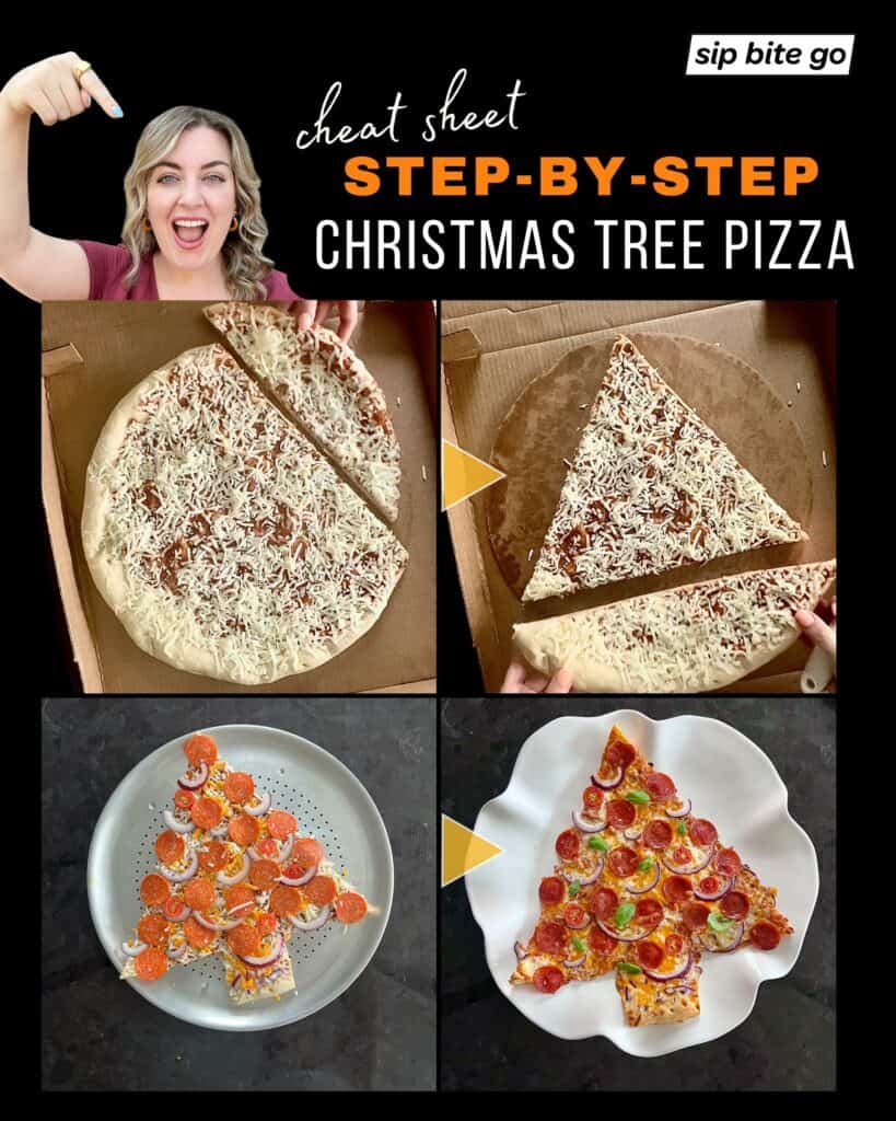 Christmas Tree Pizza - Sip Bite Go