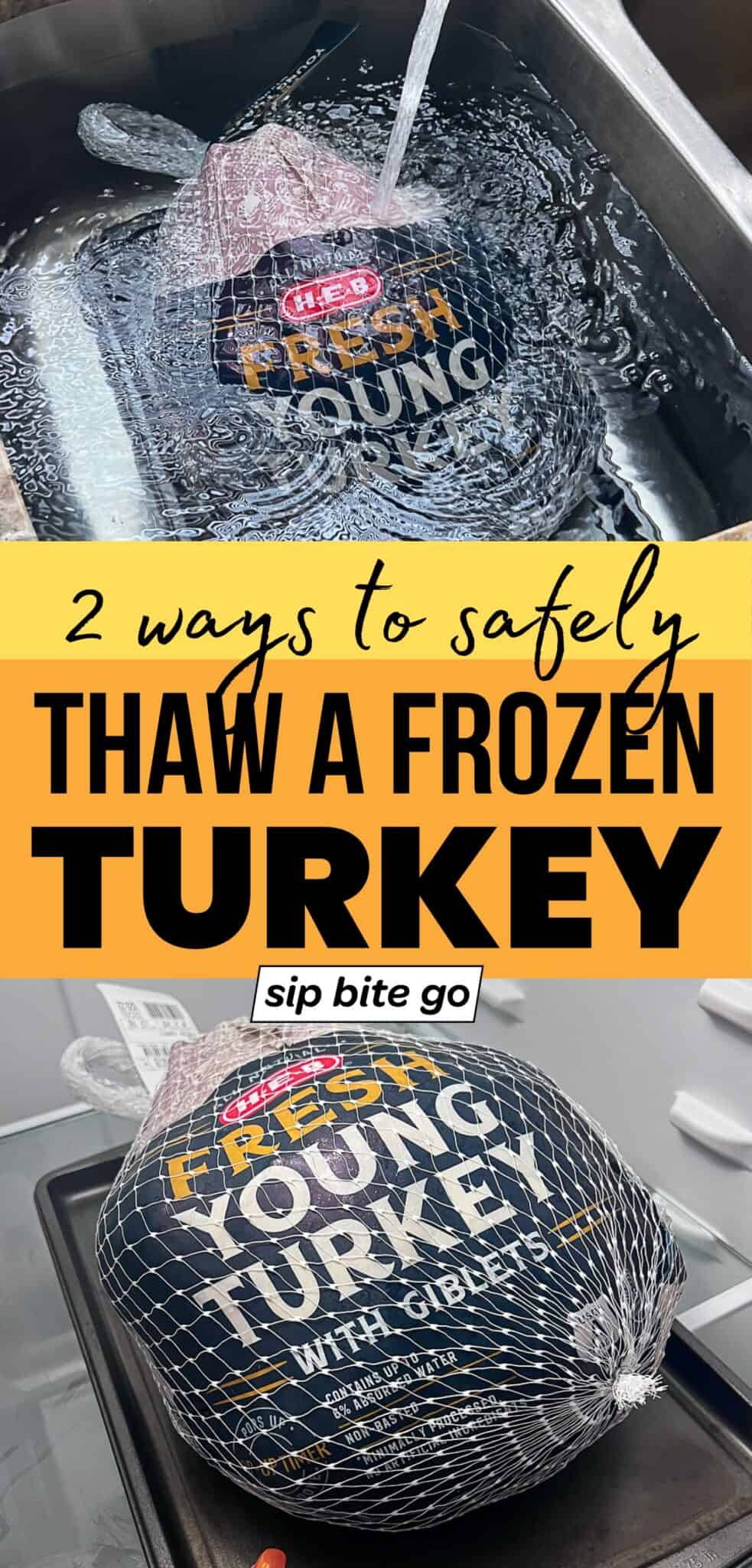 Thawing A Turkey 2 Ways (Step-By-Step Tips) - Sip Bite Go