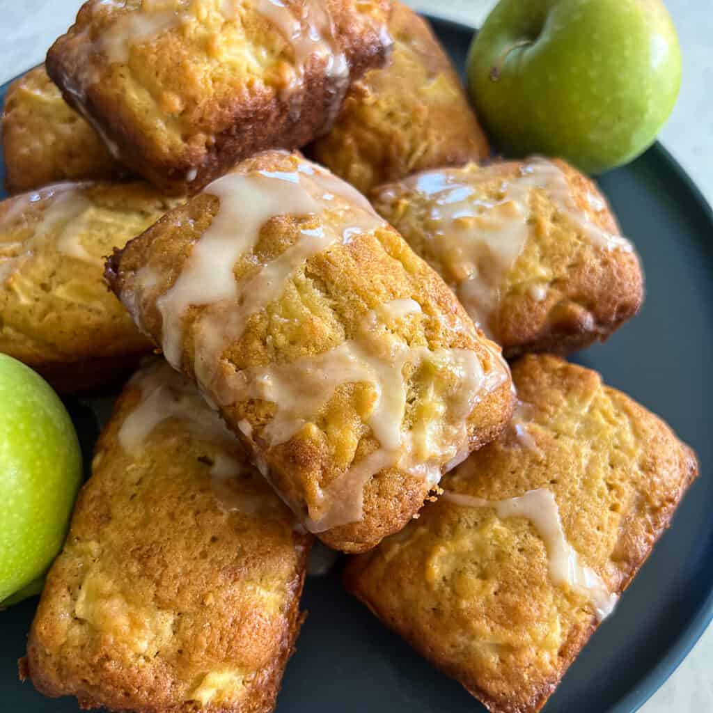 Apple Bread Mini Loaves with Cider Icing - Sip Bite Go