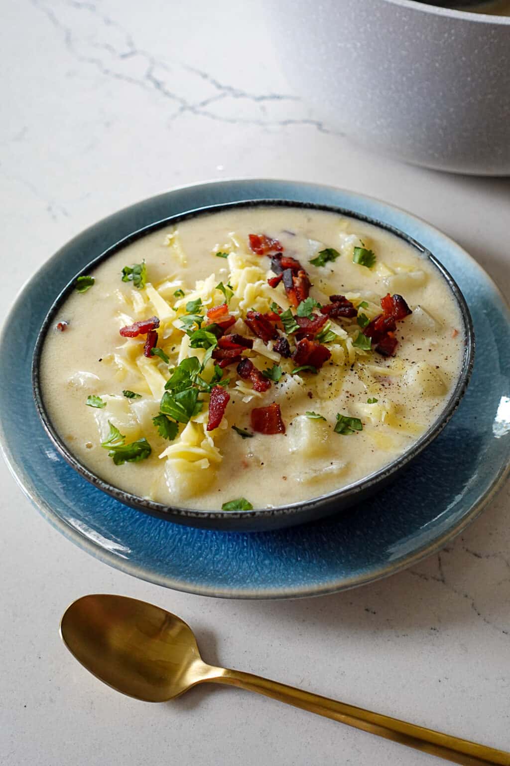 Loaded Baked Potato Soup - Sip Bite Go