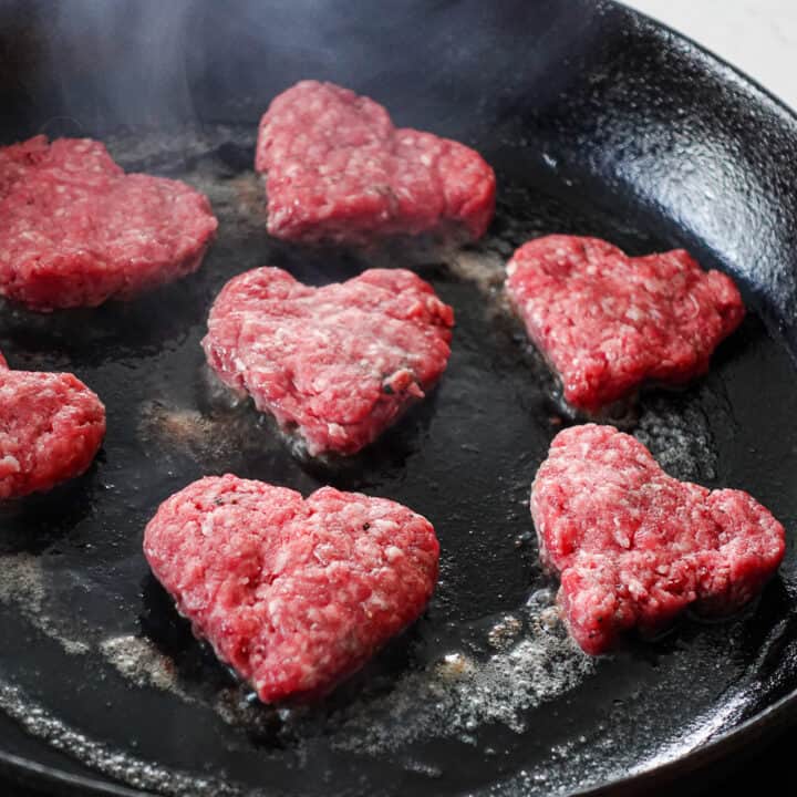 Heart Shaped Burgers For Valentine's Day - Sip Bite Go