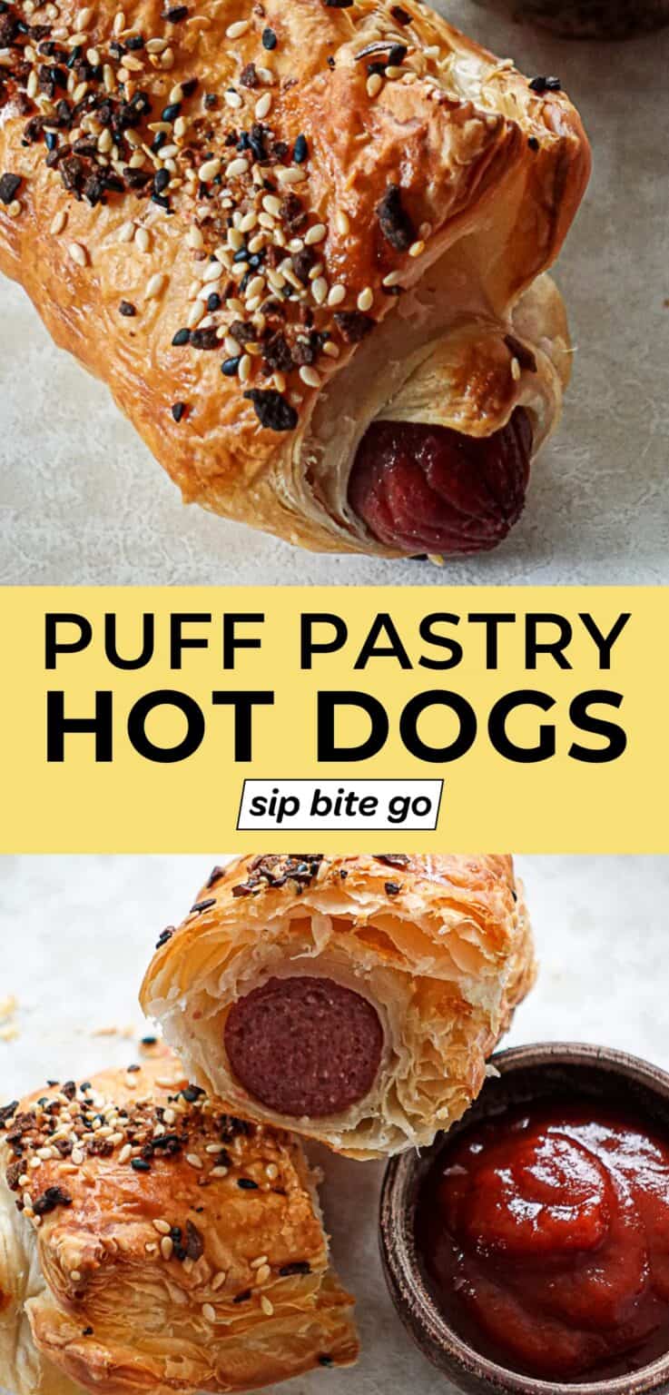 Puff Pastry Hot Dogs Recipe - Sip Bite Go