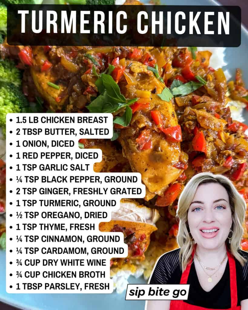 Easy Turmeric Chicken Breast Recipe - Sip Bite Go
