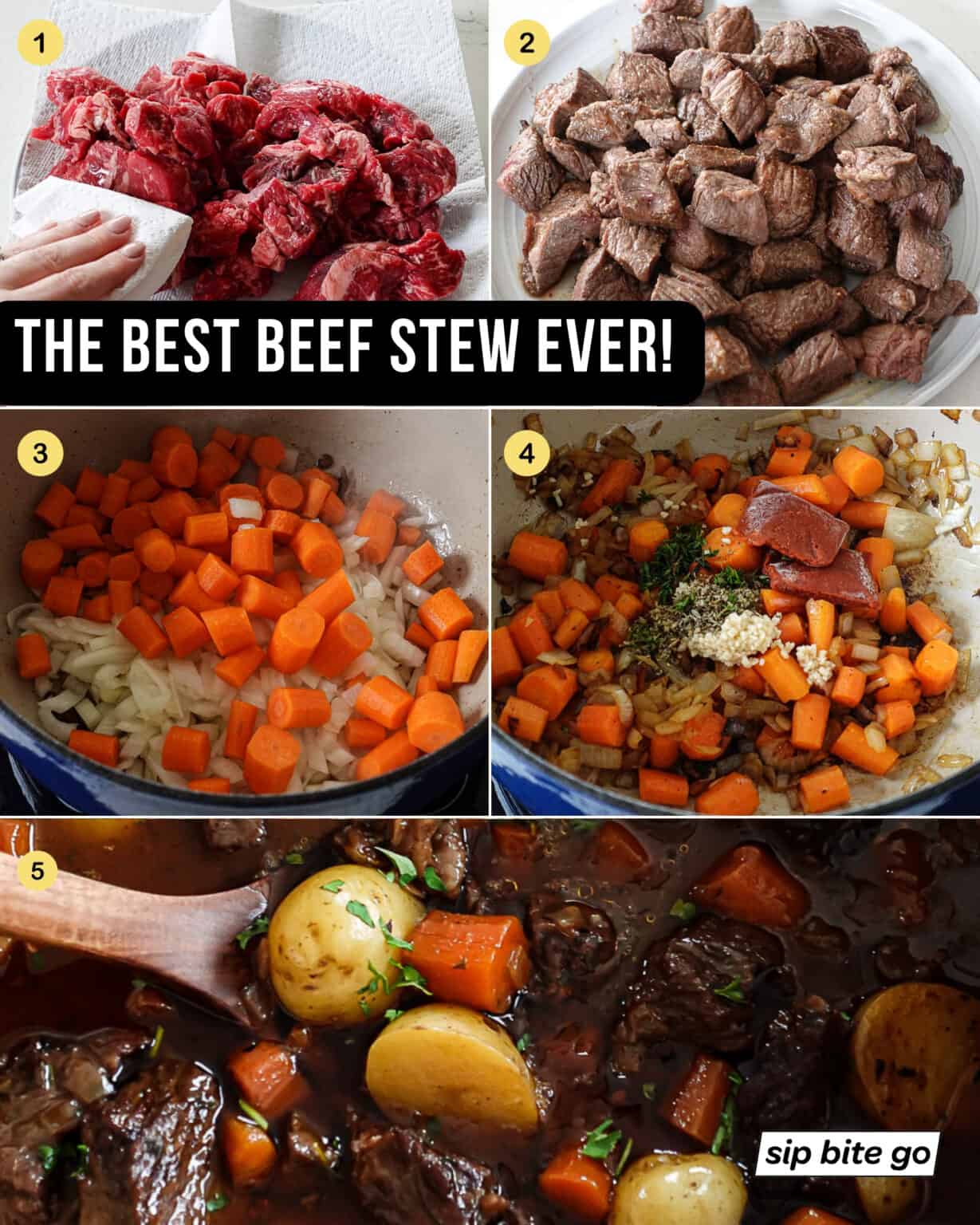 Hearty Dutch Oven Beef Stew Recipe - Sip Bite Go