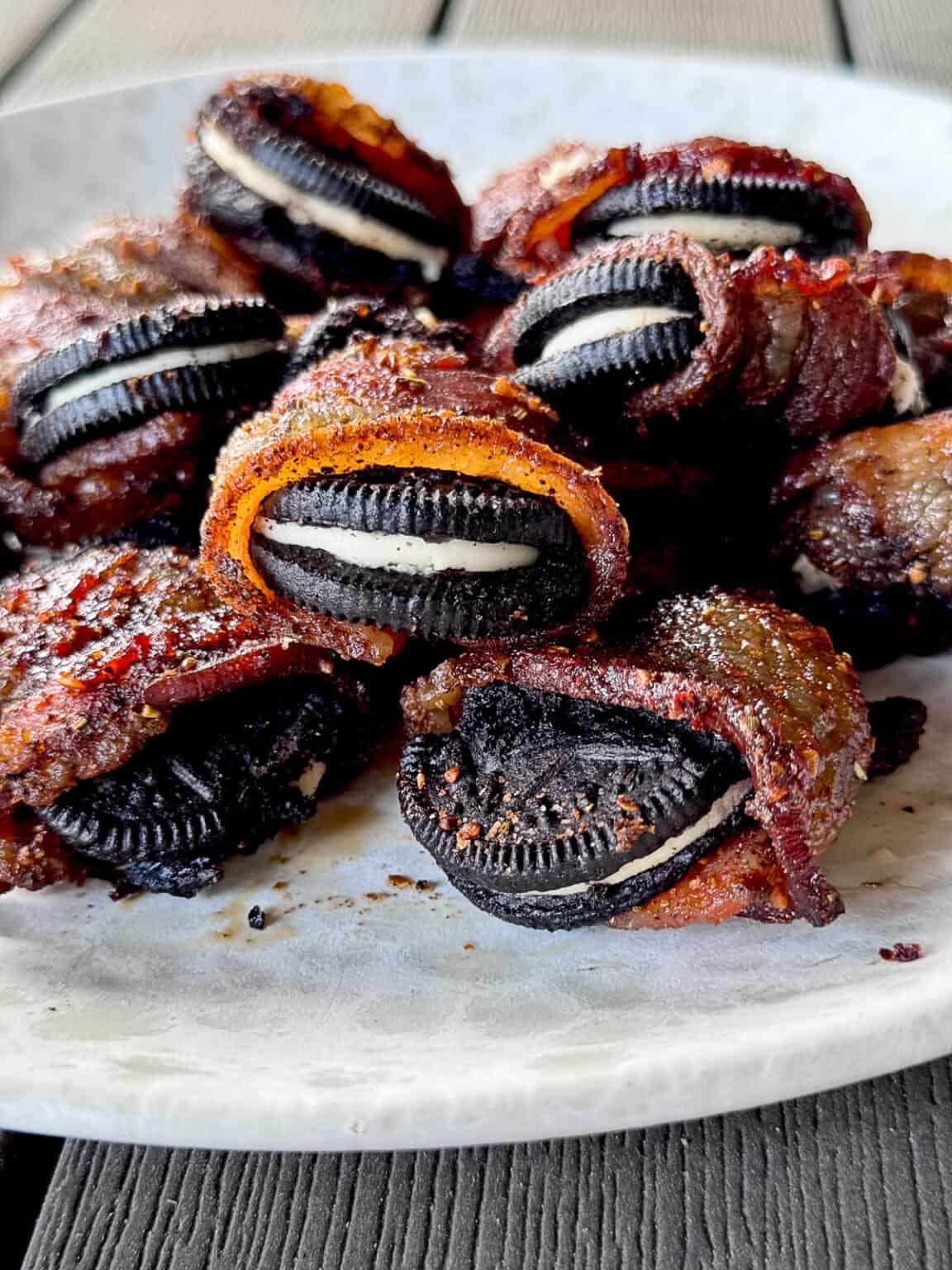 Traeger Smoked Bacon Wrapped Oreos - Sip Bite Go