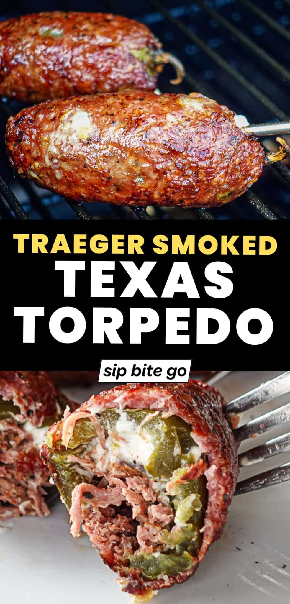 Traeger Smoked Texas Torpedoes (Brisket Jalapeno Poppers) - Sip Bite Go