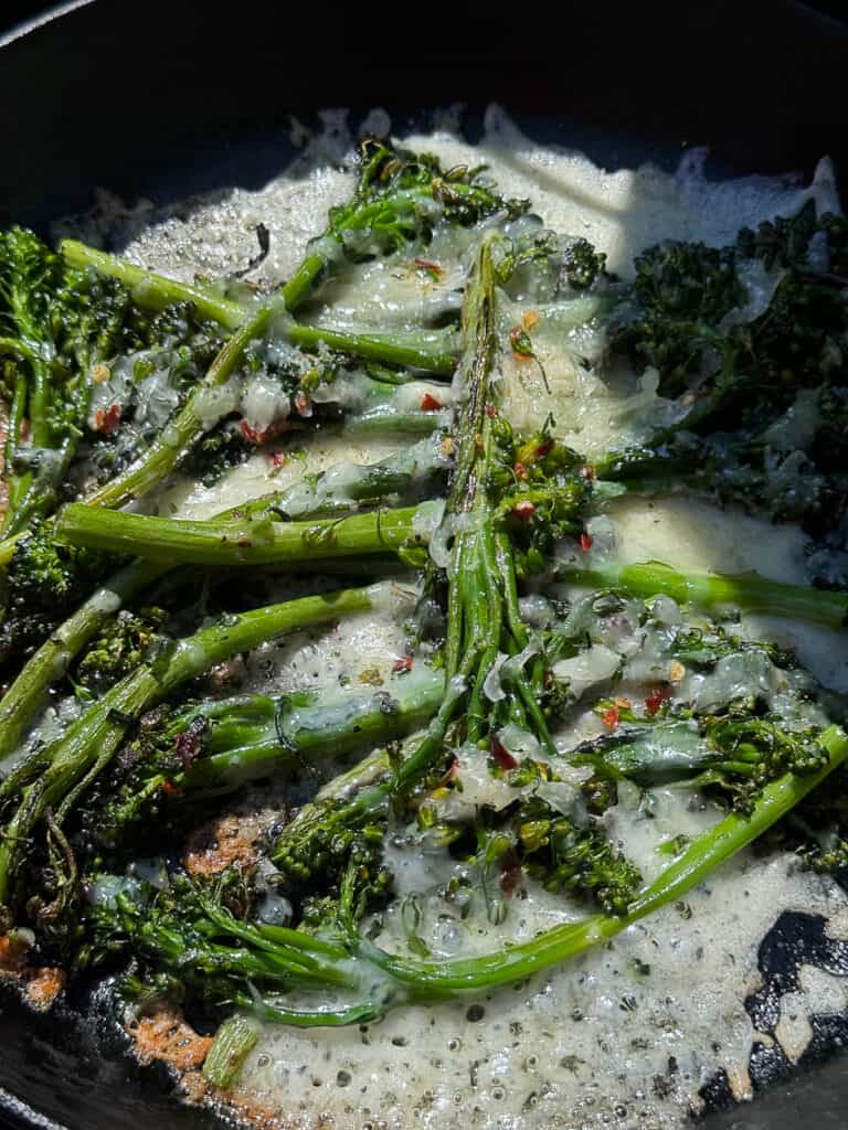 Cheesy Grilled Broccoli Rabe - Sip Bite Go