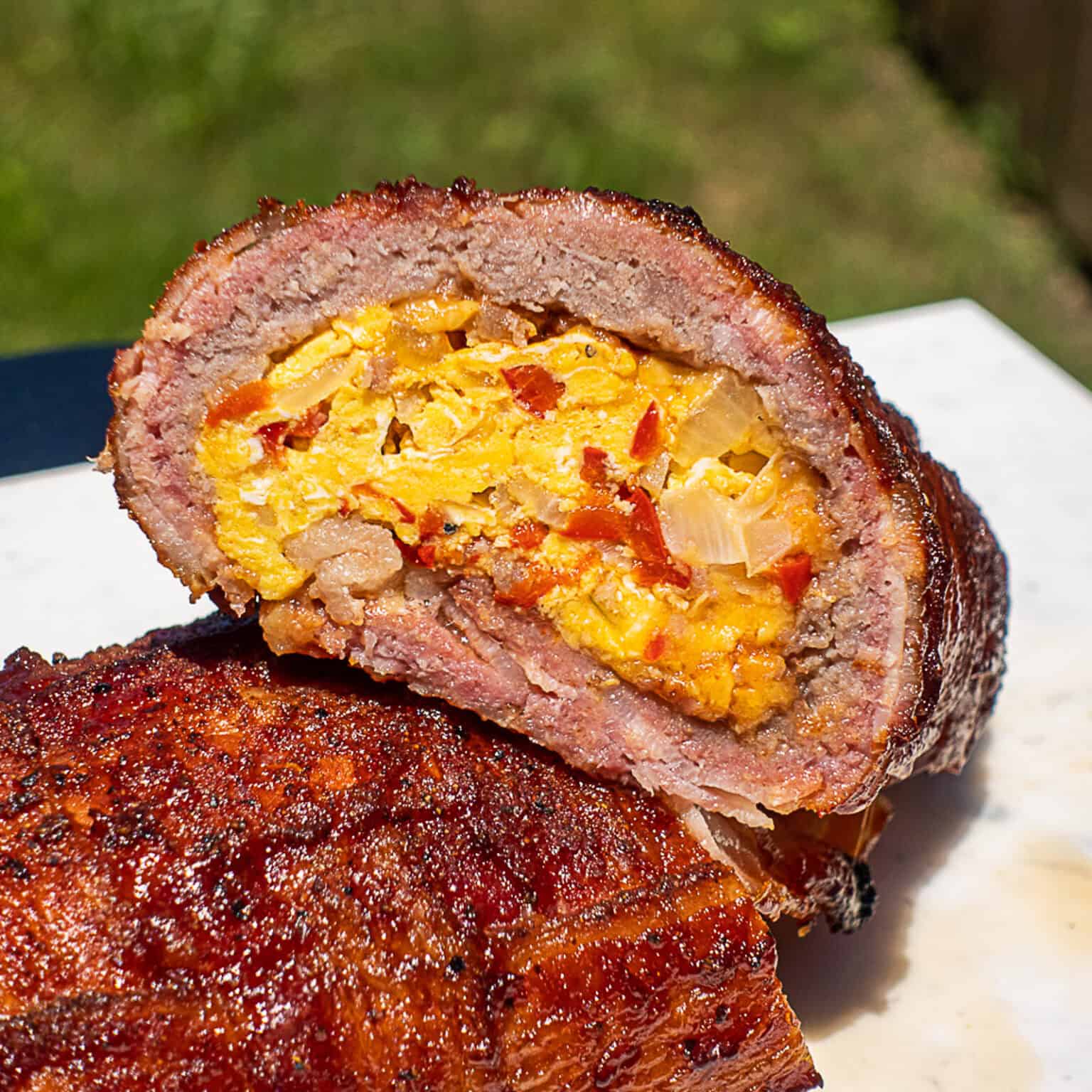Traeger Smoked Breakfast Fatty - Sip Bite Go